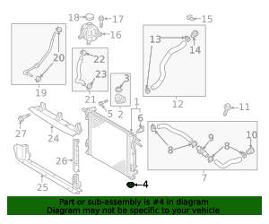 25336-2F650 - Radiator Assembly Lower Insulator 2016-2024 Kia | Kia ...