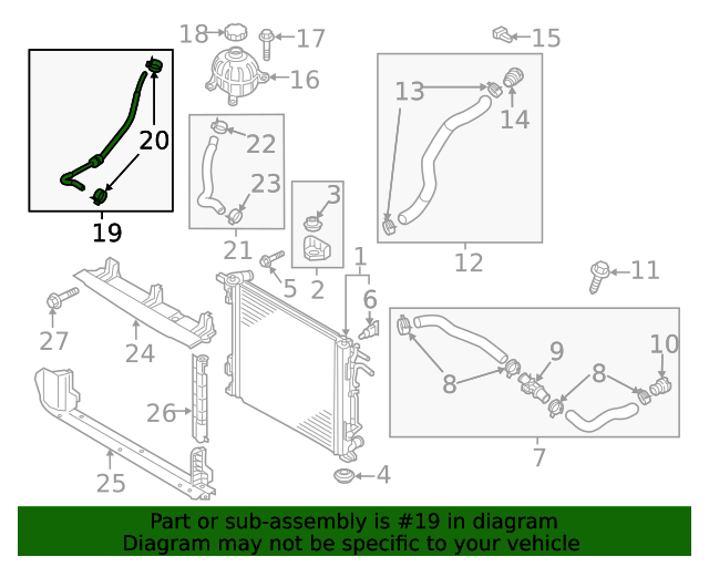2017-2022 Kia Sportage Overflow Hose 25451-D9000 | GetOEMParts.com