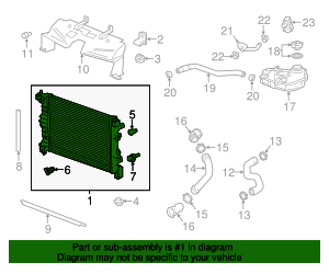 2015-2020 Chevrolet Trax Radiator 95298548 | GM Parts Center