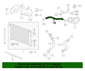 2013-2021 GM Engine Coolant Reservoir Hose 96968691 GM | GMPartsDirect.com
