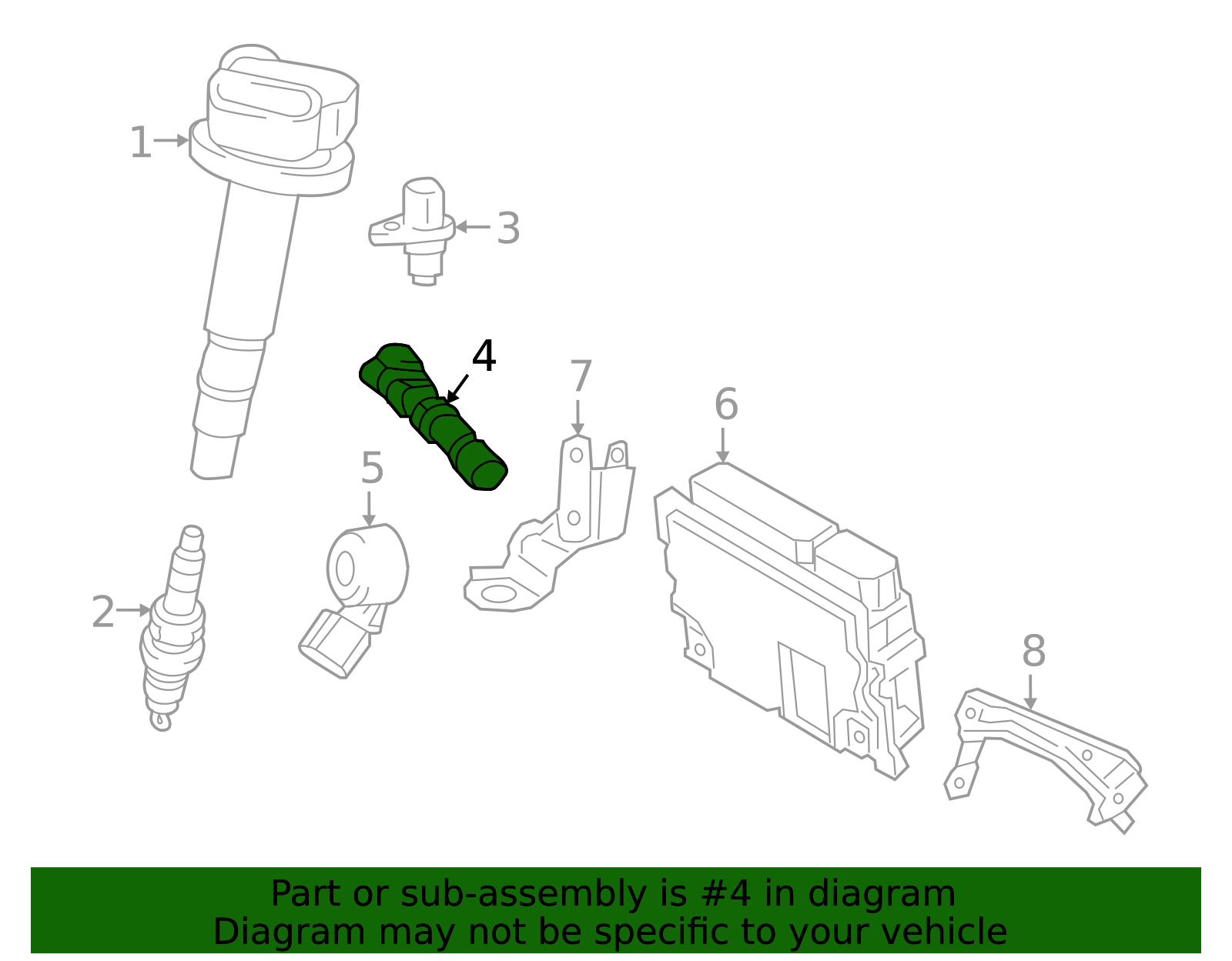 90919-05091 - Crankshaft Position Sensor - 2023-2024 Toyota Corolla ...