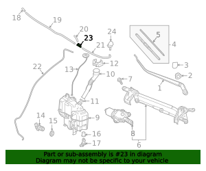 2016-2024 Mazda Washer Hose Y-Connector D09W-67-502 | RealMazdaParts.com