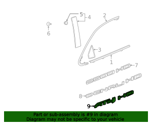 2020-2023 GMC Chrome Front Passenger Side Door Marketing Name Plate ...