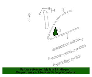 2020-2023 GMC Front Driver Side Door Window Frame Front Driver Side ...