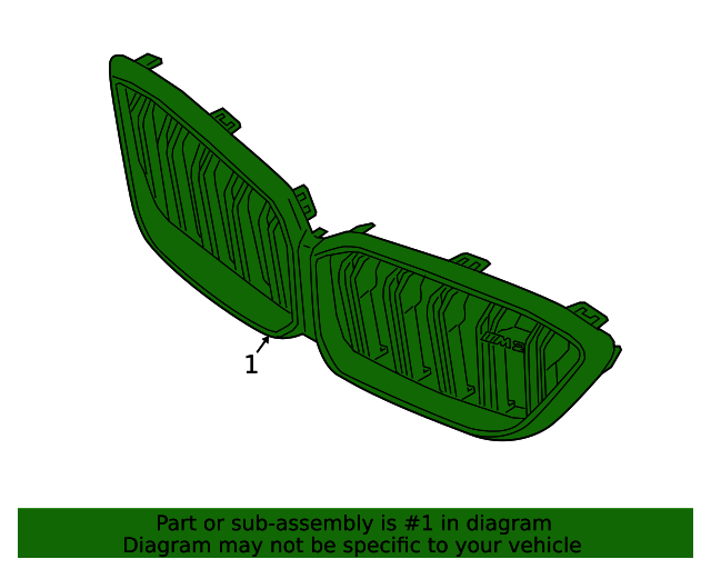 51135a386b3 - 2019-2021 BMW M2 Grille (51-13-5-A38-6B3) | BMW of South ...