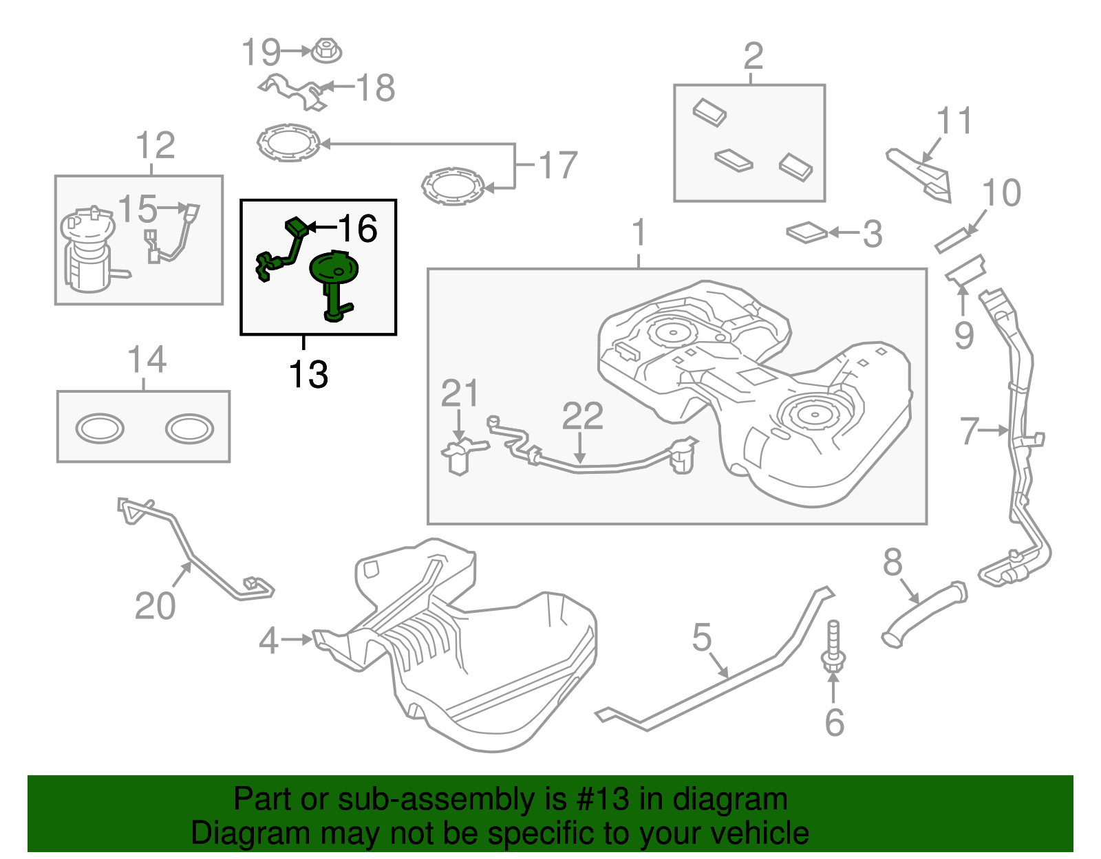 2013-2019 Ford Motorcraft™ Fuel Pump Assembly PS-925 | OEM Parts Online