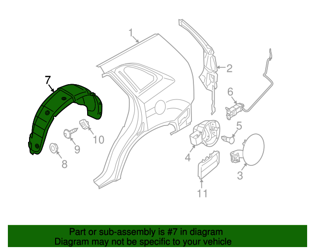 86840-1U700 - Wheelhouse Liner 2012-2013 Kia Sorento | Kia.Parts Store