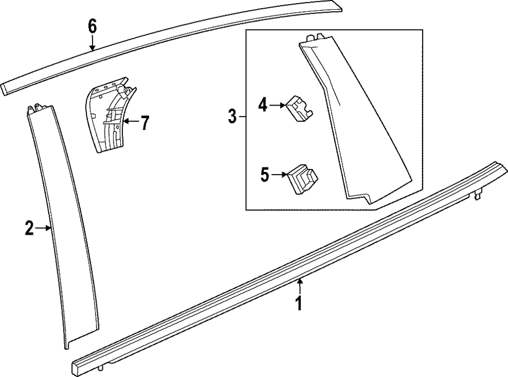 72965-3W0-A01 - 2023-2025 Honda HR-V - Frame Molding | Honda Car Parts ...