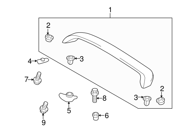 2003-2005 Toyota Echo Rear Spoiler 76871-52070-J0 | Toyota Parts Center
