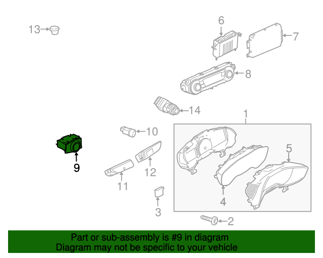 2012-2019 Ford Headlamp Switch CV6Z-11654-K | OEM Parts Online