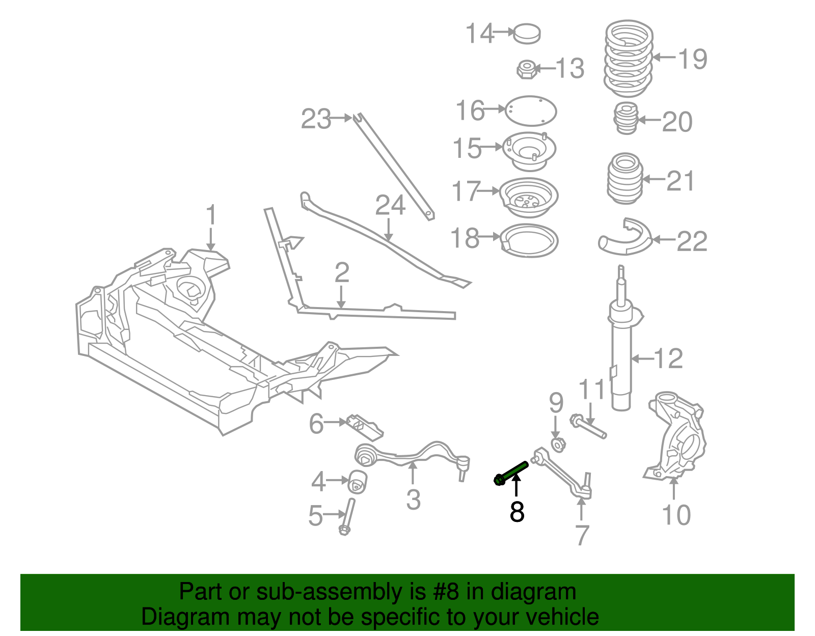 31106763928 - 2006-2015 BMW Suspension Control Arm Bolt (31-10-6-763 ...