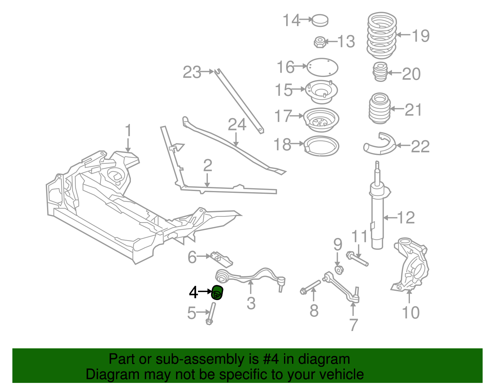 31126763719 - 2006-2016 BMW Front Control Arm Bushing (31-12-6-763-719 ...