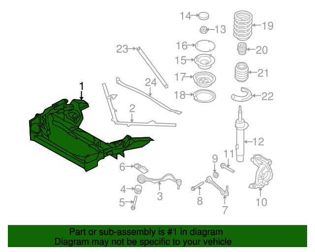 31-11-6-785-639 - Cross-Member - 2006-2015 BMW | BMW Parts Exchange