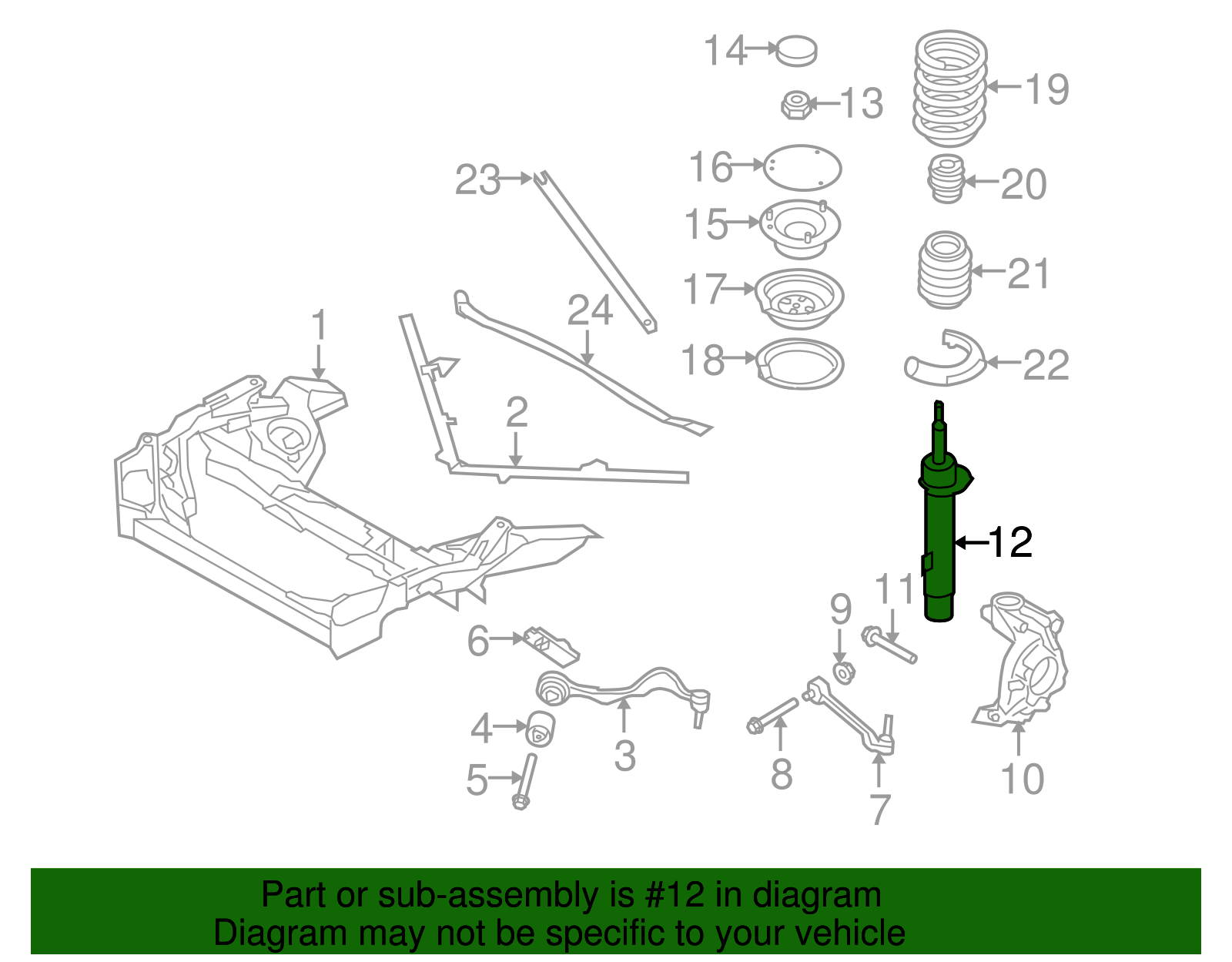 31316785591 - 2007-2010 BMW Strut (31-31-6-785-591) | BMW of South ...