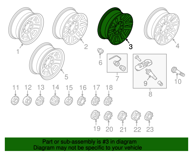 2017-2020 Ford Wheel HC3Z1007A | TascaParts.com