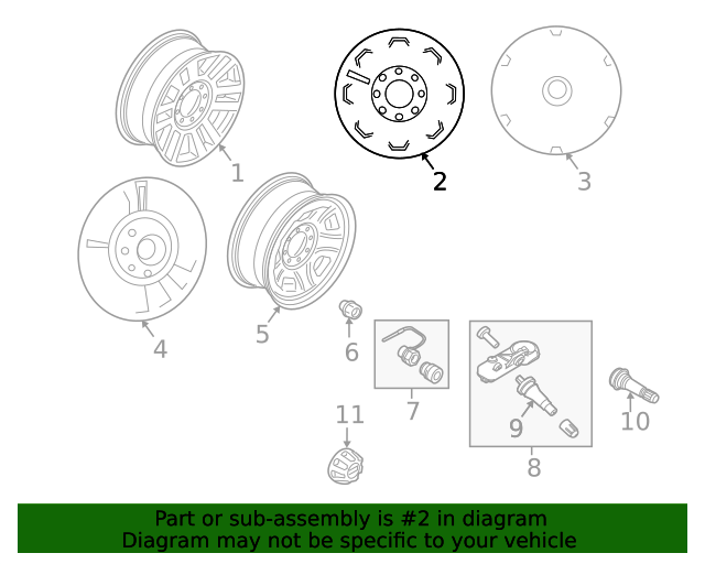 Genuine OEM Ford Part - Wheel, Alloy HC3Z-1007-G | Genuine OEM Ford ...