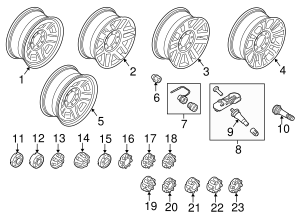 2017-2020 Ford Wheel, Alloy HC3Z-1007-A | QuirkParts
