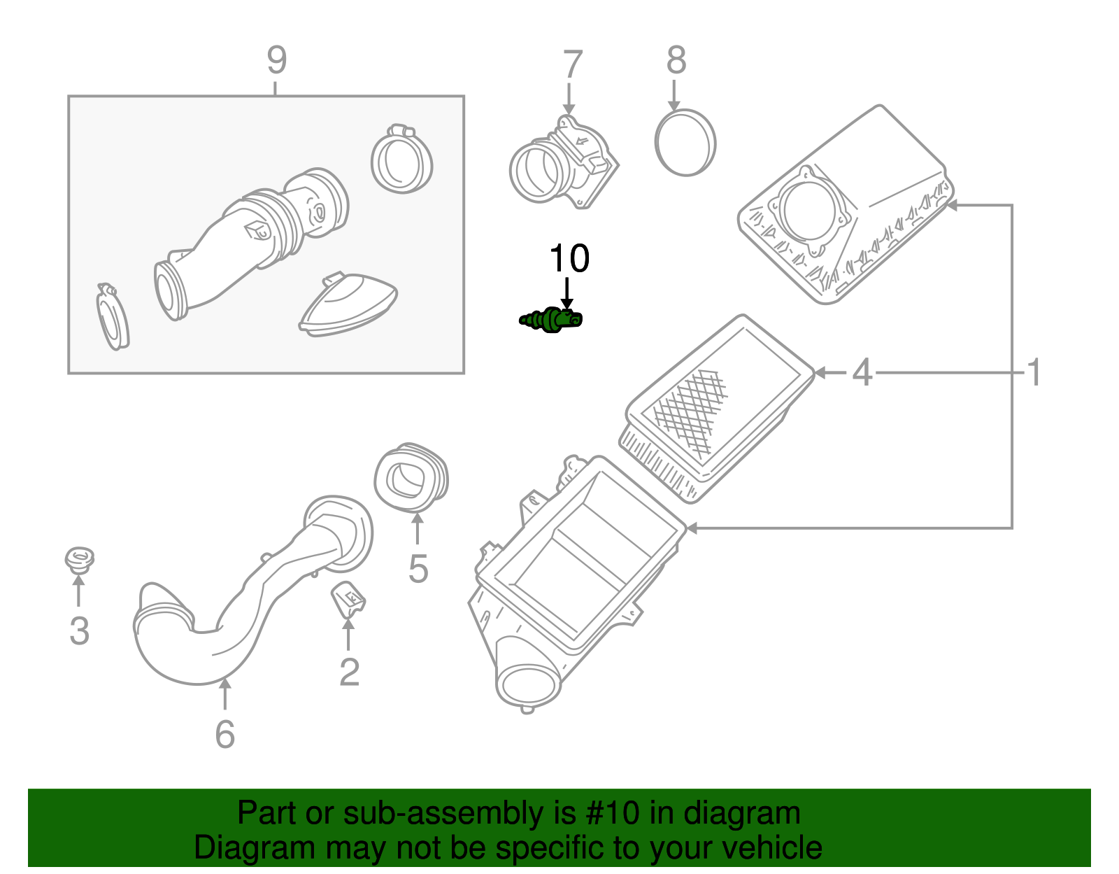 DY-735 - Motorcraft™ Air Intake Temp Sensor 1991-2008 Ford | Ford Parts ...