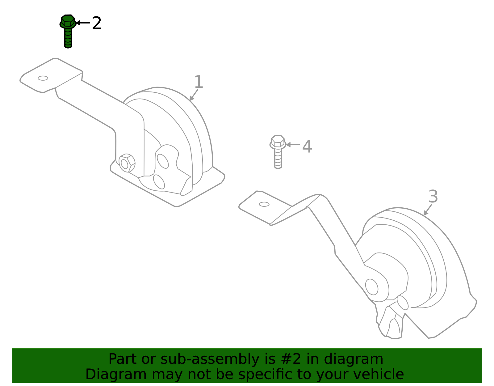 2018-2025 Hyundai Low Note Horn Bolt 11442-06206-B | Hyundai Wholesale ...