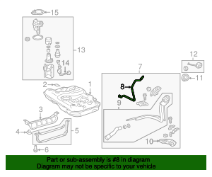 2012-2018 Toyota Fuel Tank Vent Hose 77226-06130 | OEM Parts Online