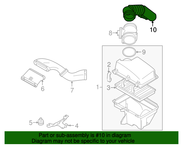 30792627 - Inlet Pipe - 2008 2009 Volvo S60 | Volvo OEM Parts Direct
