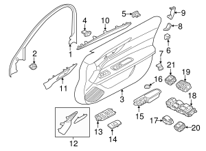 T2H3234 - Door Window Switch 2015-2021 Jaguar | AutoNationParts.com