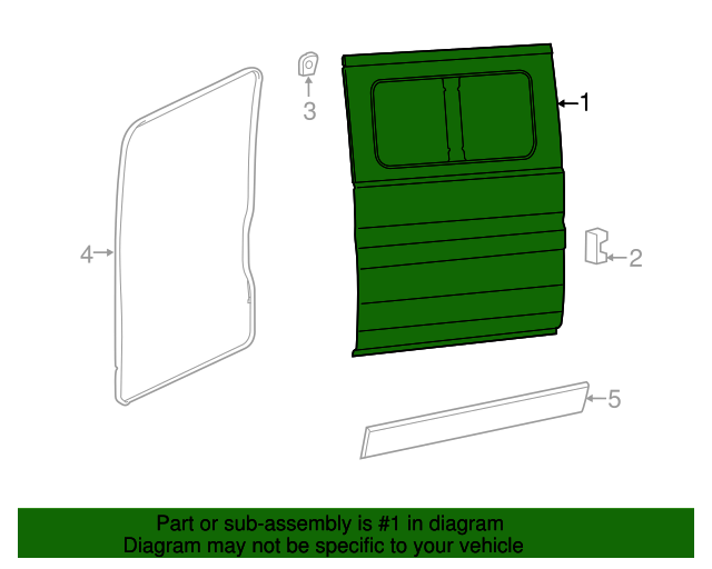 2014-2021 Ram Door 68249804AB | TascaParts.com