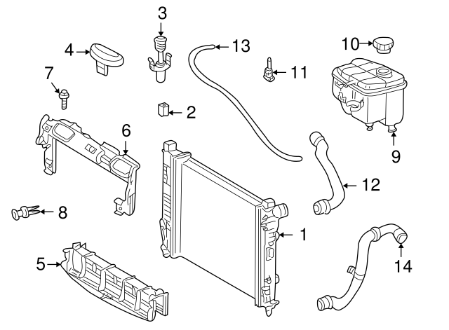 2002-2005 Mercedes-Benz C 230 Engine Coolant Overflow Hose 203-501-00 ...