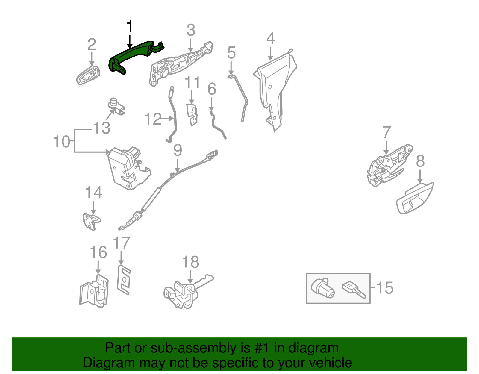2005-2014 Volvo XC90 Handle, Outside 39899425 | TascaParts.com
