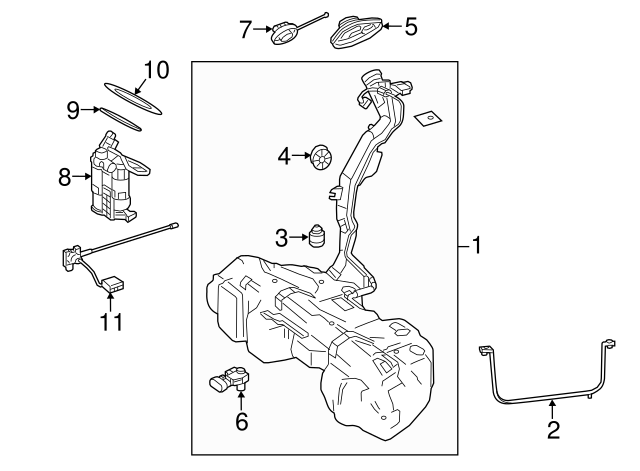 205-470-13-02 - Fuel Tank - 2018-2023 Mercedes-Benz | MB Parts Dealer