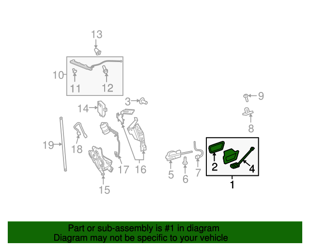 Genuine OEM Primed Exterior Liftgate Handle Part# 20880122 Fits 2007 ...