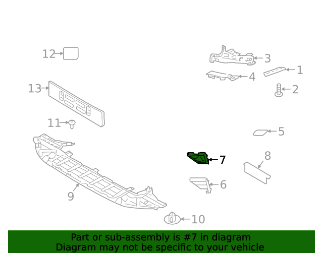2019-2021 Volvo Fog Light Trim Bracket - Passenger Side (RH) 31688805 ...