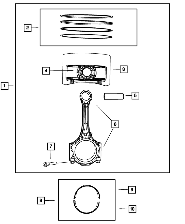 68002286AC - Connecting Rod Bearing Kit - 2007-2011 Mopar | OEM Parts Quick