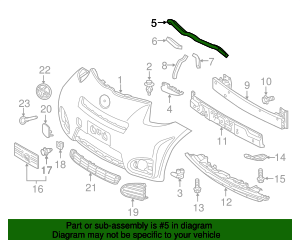 52421-74020 - Bumper Cover Insulator - 2012-2015 Scion iQ | Toyota ...