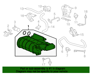 17011-T3W-A01 - Canister Set - 2014 2015 2017 Honda Accord | Honda ...