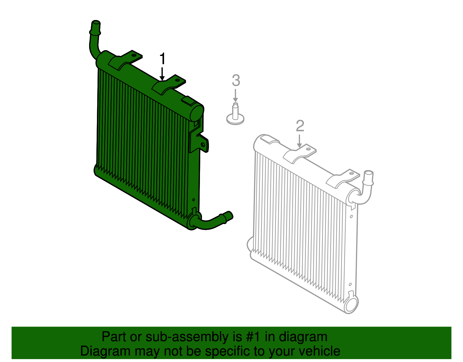 Genuine OEM Auxiliary Radiator Part# LR181758 Fits 2018-2025 Land Rover ...