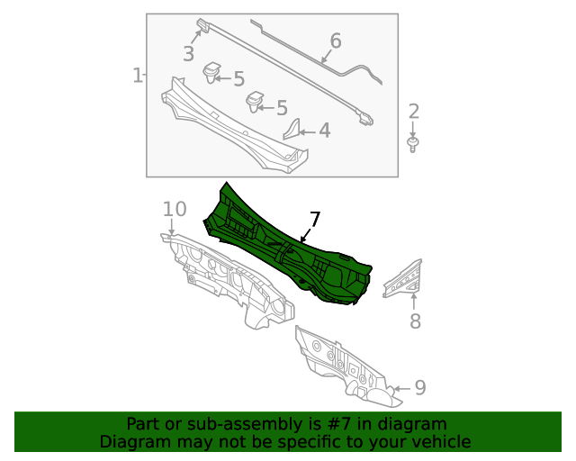 66700-P2000 - Cowl Panel 2021-2024 Kia Sorento | Kia.Parts Store