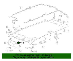 84193339 GM Light Ash Gray Sunshade Support | GM Parts Store