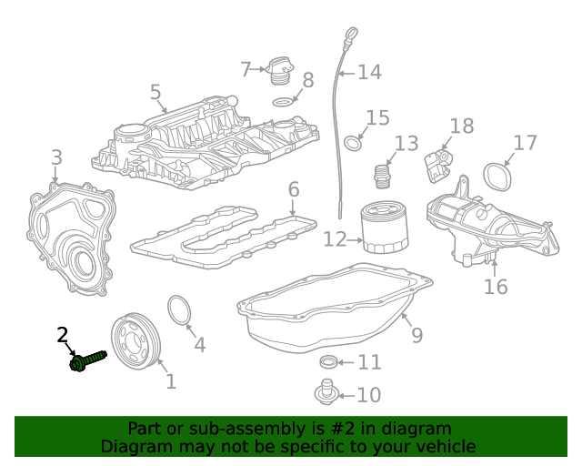 2020-2021 GM Balancer Bolt 25194208 | GMPartsDirect.com