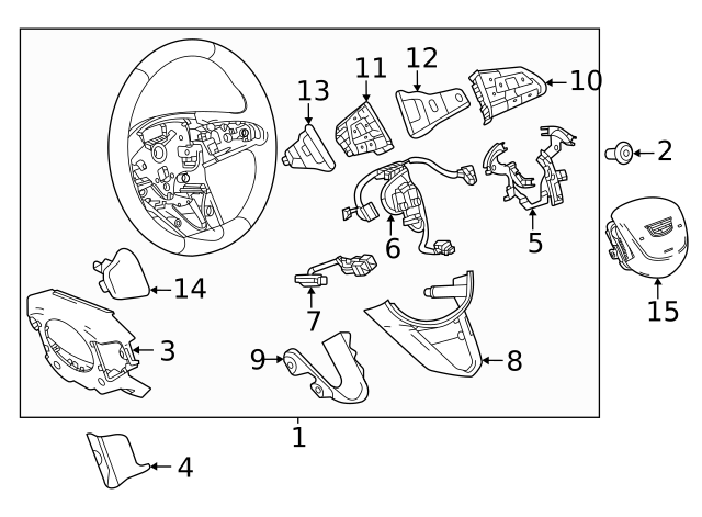2020-2021 Cadillac CT4 Steering Wheel 84756009 | TascaParts.com