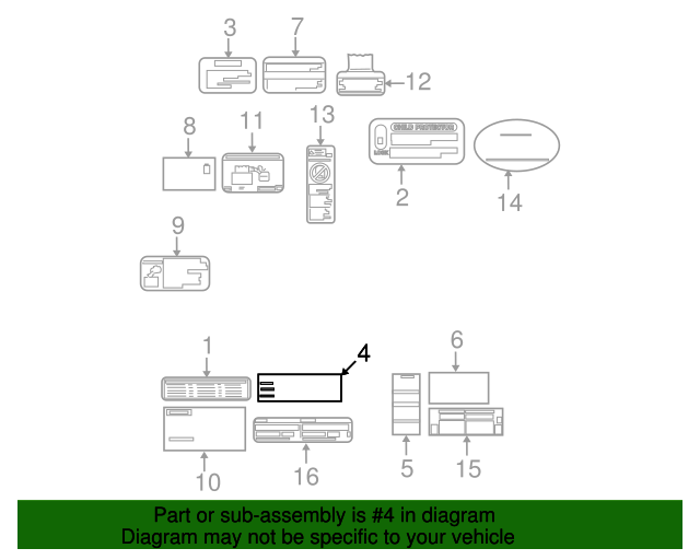 16793-0V010 - Info Label - 2006-2021 Toyota | OEM Genuine Toyota Parts