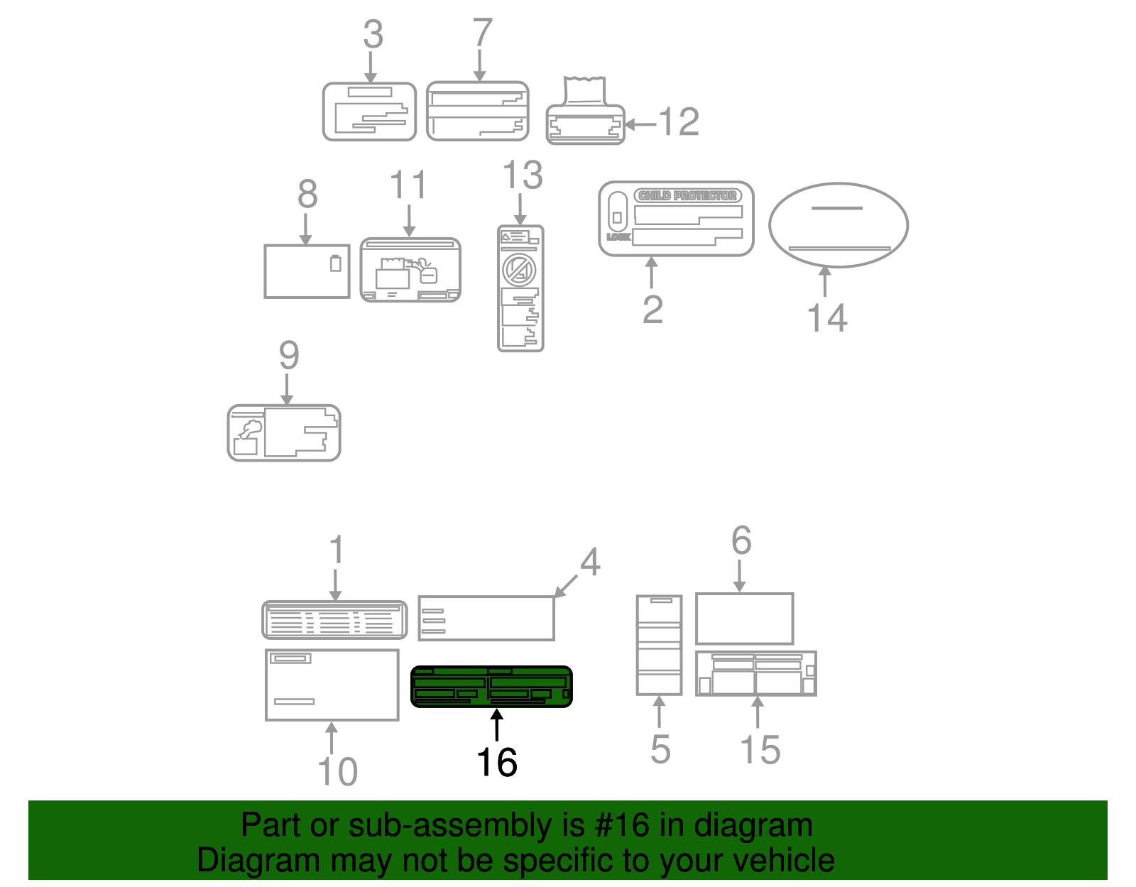 2005-2011 Toyota AC Label 88723-12160 | Toyota Parts Center