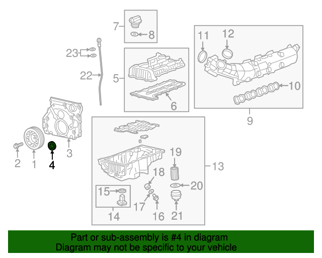 2017-2019 GM Rear Crankshaft Oil Seal 55571582 GM | GMPartsDirect.com