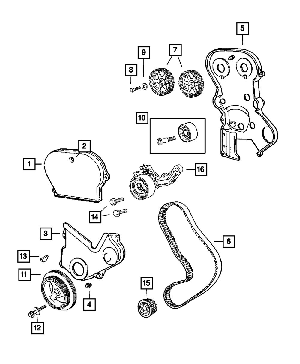 2001-2010 Mopar Timing Belt 4621844 | Mopar.com National eStore