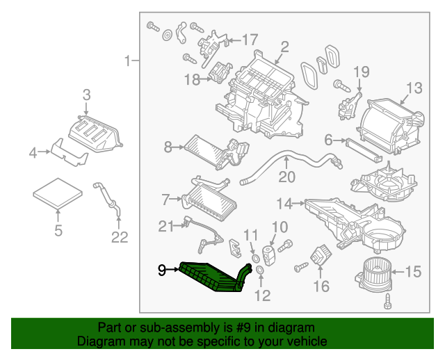 2014-2019 Mitsubishi Evaporator Core 7801B113 | Mitsubishi Parts Warehouse