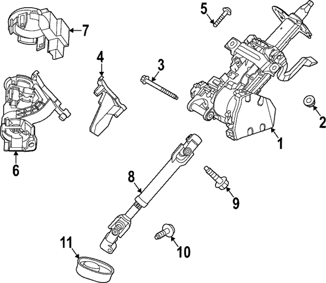 2024 Ford Maverick Column Assembly NZ6Z-3C529-H | QuirkParts