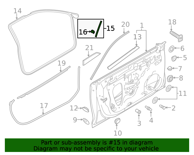 2018-2024 Audi Door Seal Retainer Plate 8W8-837-151 | AutoNationParts.com