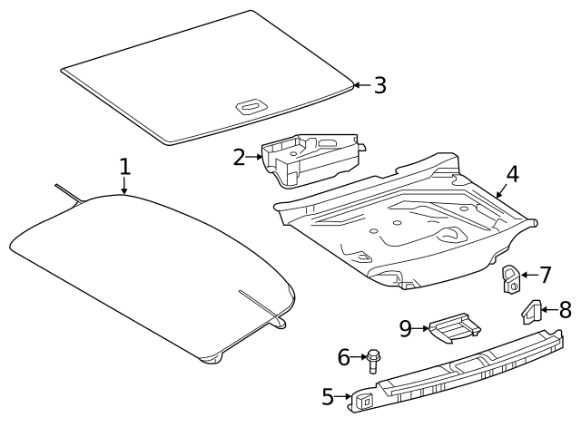 84975-5DA0B - Spare Tire Panel - 2017-2019 Infiniti QX30 | Discount ...