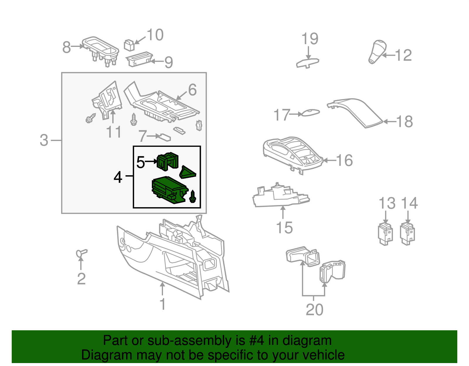 58803-0E011-C2 - High-Quality Console Cup Holder for 2013-2015 Lexus ...