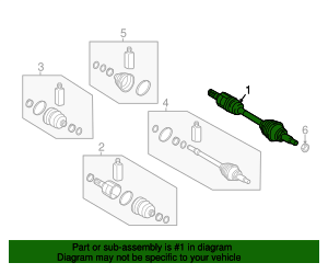 49501-G7100 - CV Axle Assembly 2017-2019 Hyundai Ioniq ...